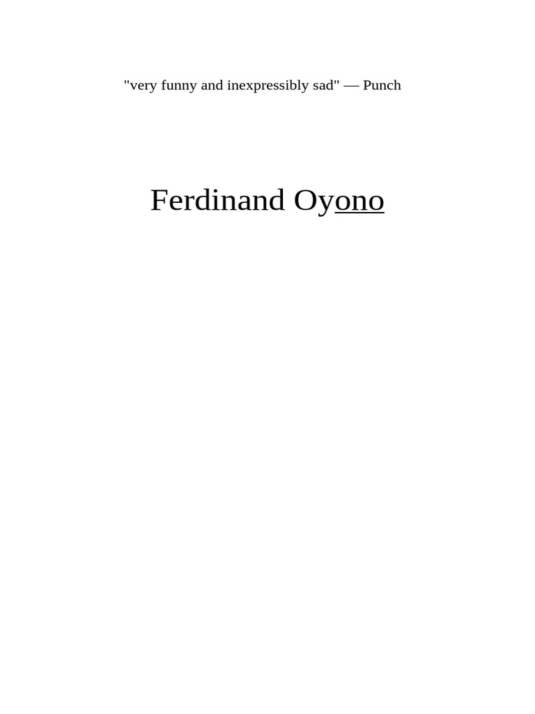 Houseboy (Ferdinand Oyono) (z-lib.org) | PDF
