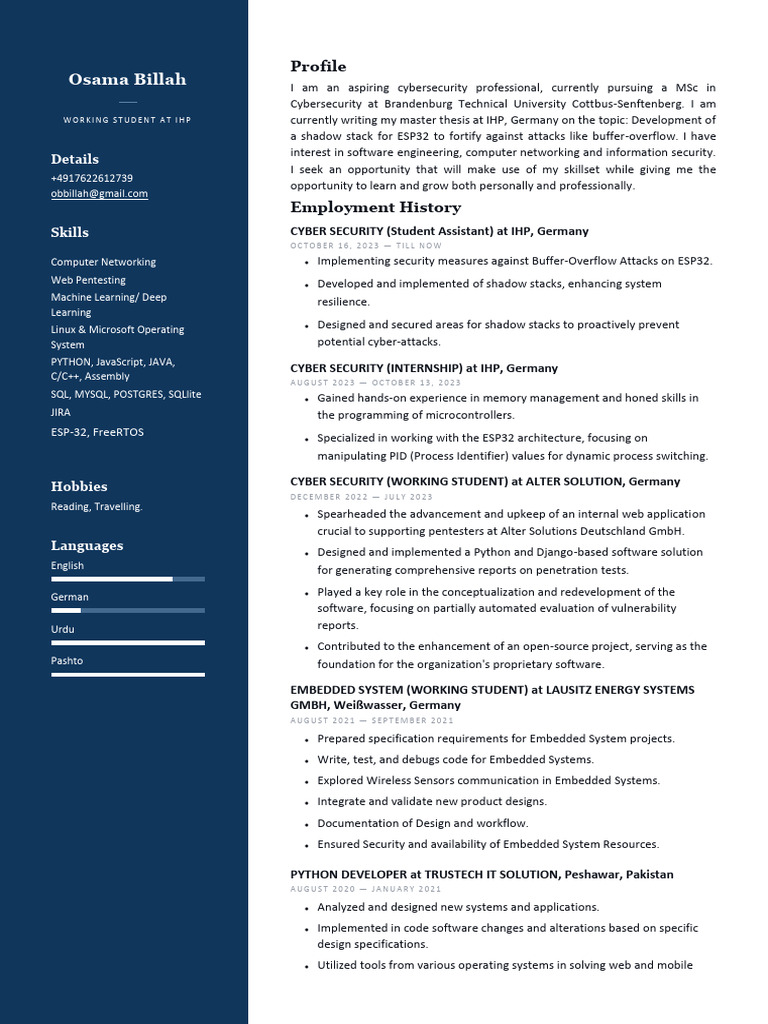 Osama Billah | PDF | Software Development | Computer Security