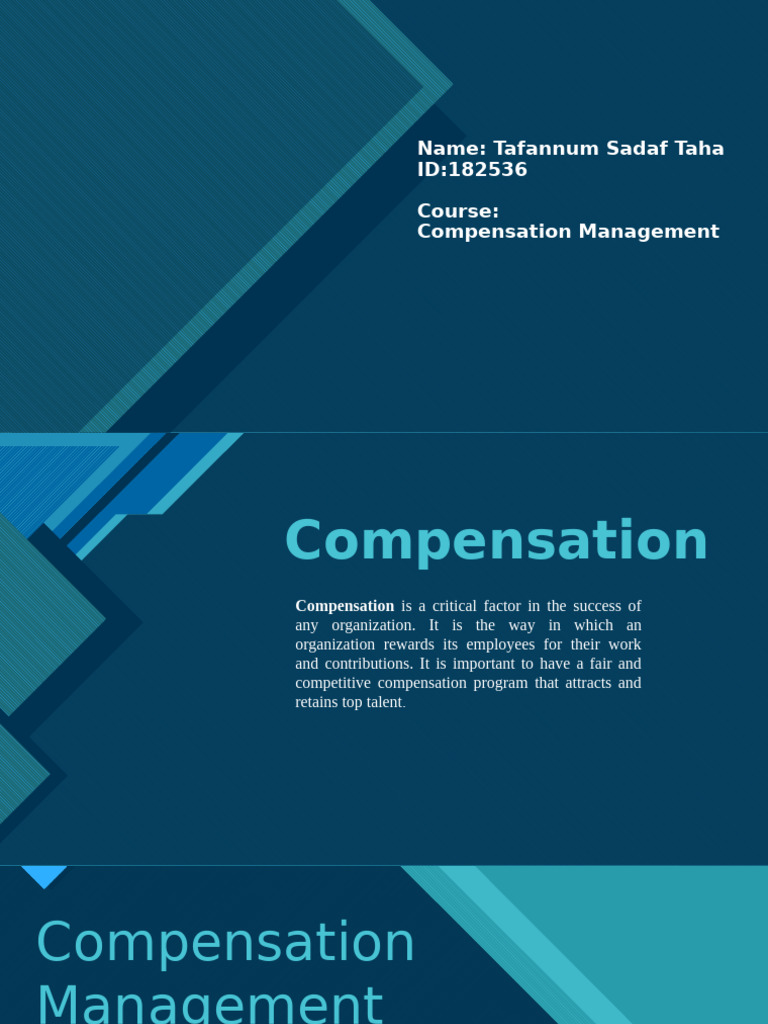 Compensation | PDF | Compensation And Benefits | Incentive