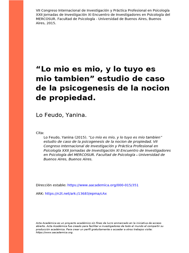 Lo Feudo, Yanina (2015) - "Lo Mio Es Mio, y Lo Tuyo Es Mio Tambien ...