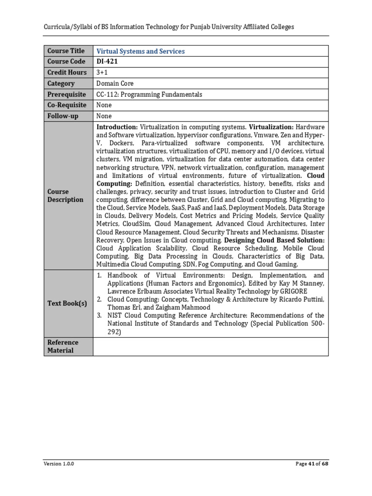 8th Semester Outline | PDF | Cloud Computing | Virtualization