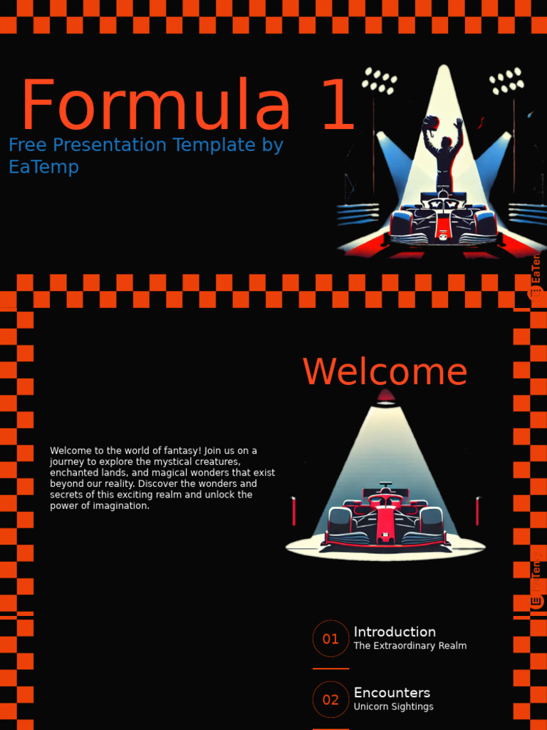 Formula 1 PowerPoint Template by EaTemp | PDF | Fantasy