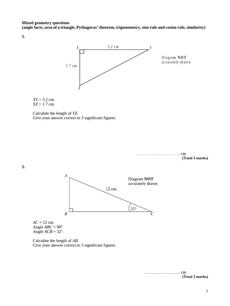 Mixed Geometry Problems and Solutions | PDF | Euclid | Geometry