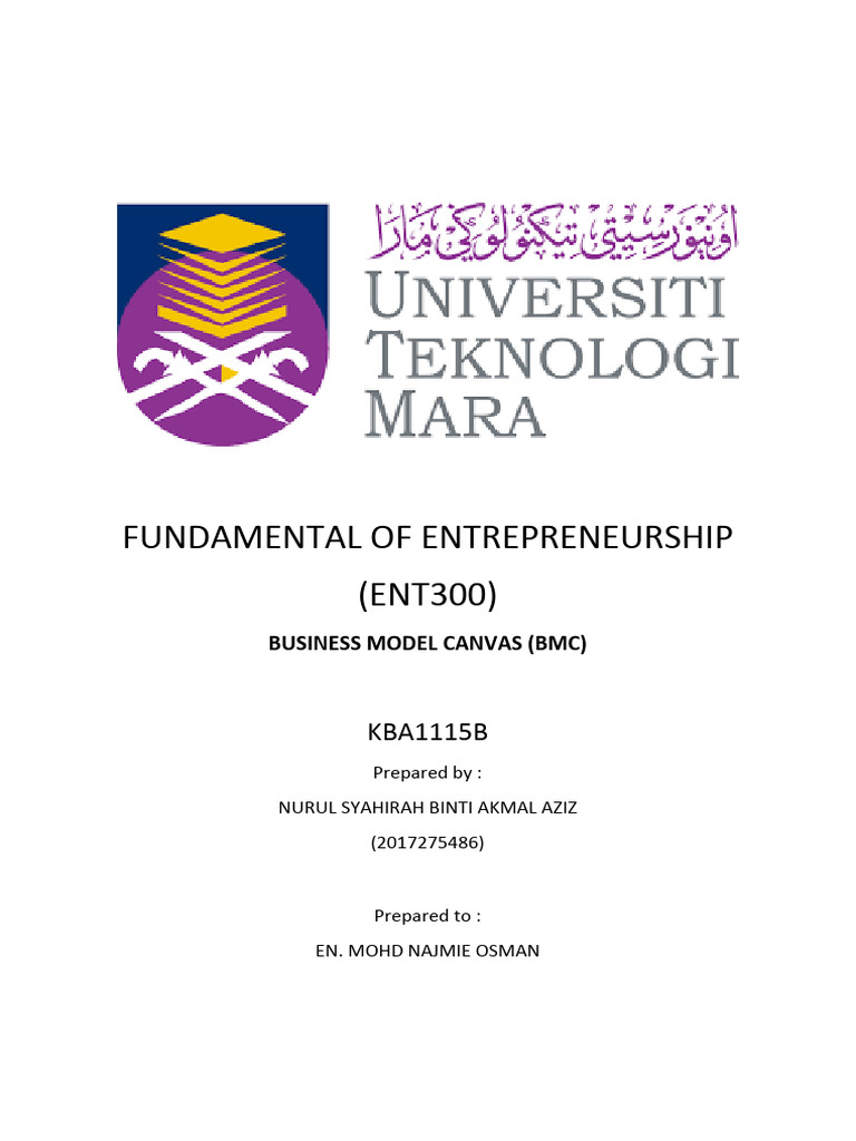 Fundamental of Entrepreneurship ENT300 B | PDF | Korean Cuisine | Cooking