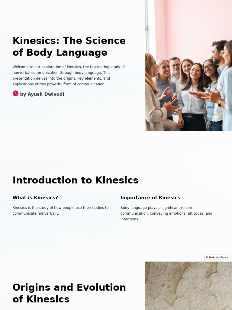 Kinesics The Science of Body Language | PDF | Body Language | Nonverbal ...