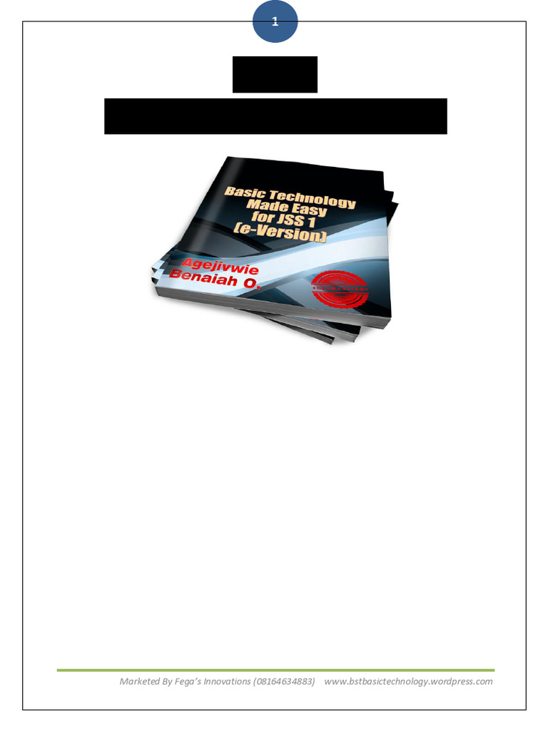 BST (Basic Technology) JSS 1 | PDF | Trees | Traffic Light