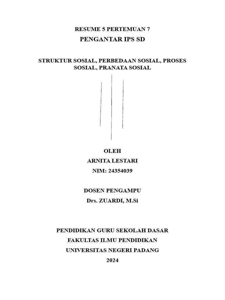 RESUME 5 PERTEMUAN 7 PENGANTAR IPS (1) | PDF