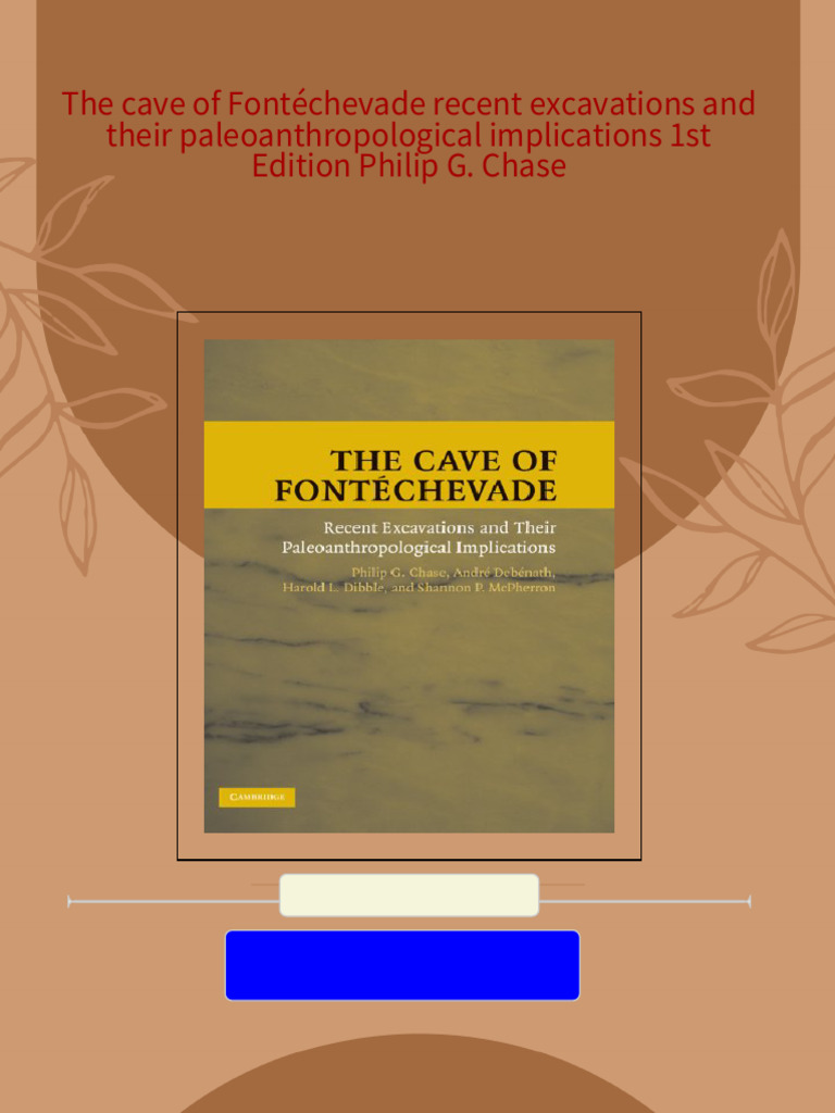 Instant Download The cave of Fontéchevade recent excavations and their ...