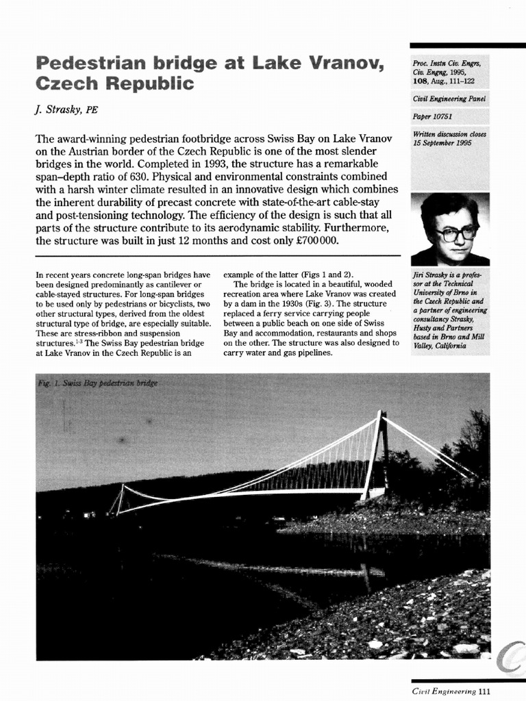 Pedestrian Bridge at Lake Vranov, Czech Republic: Strasky | PDF ...