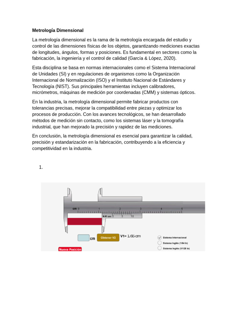 Metrología Dimensional | PDF