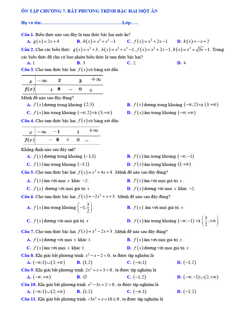 De Kiem Tra Chuong 7 | PDF