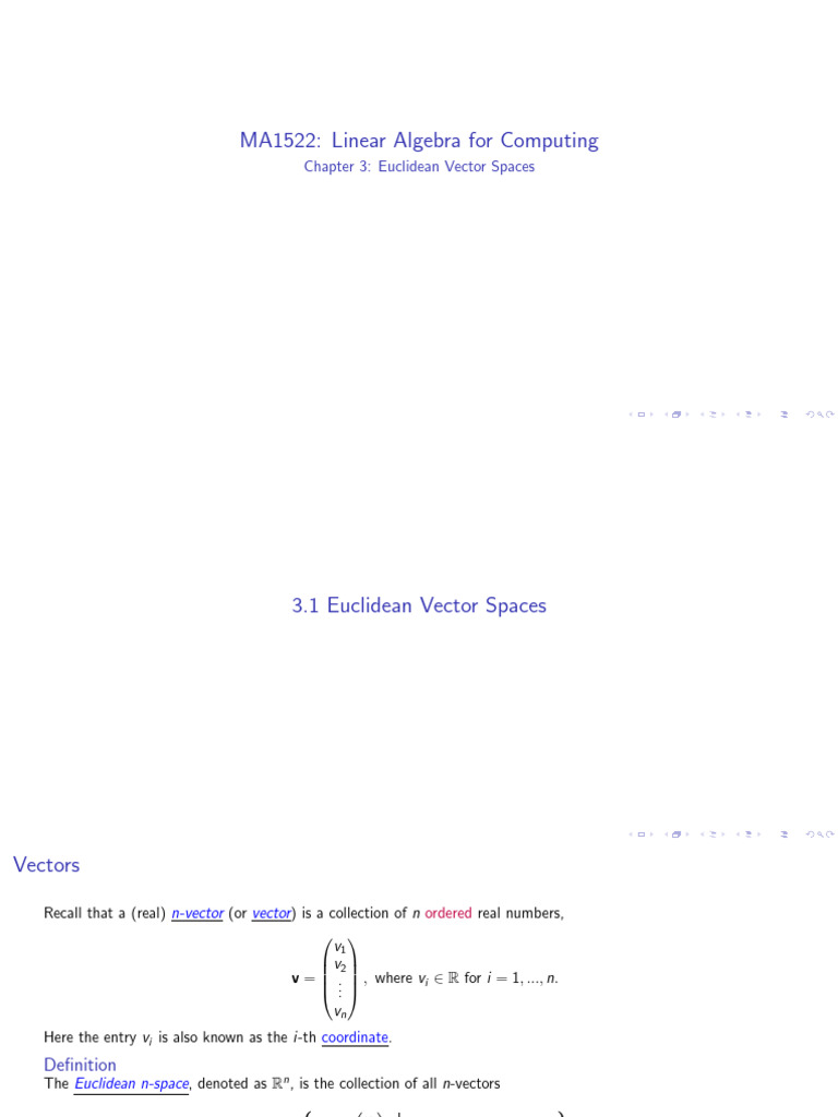 Chapter 3 | PDF | Linear Subspace | Vector Space