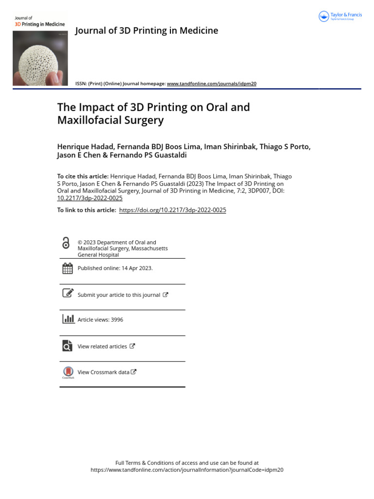 The Impact of 3D Printing On Oral and Maxillofacia - 241030 - 215646 ...