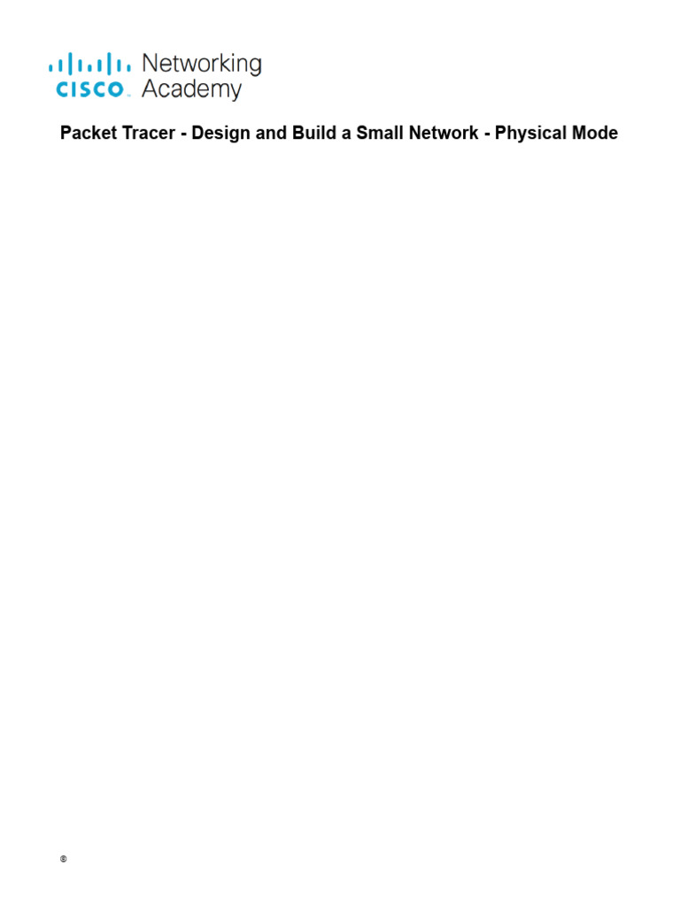 Build a Small Network with Packet Tracer | PDF