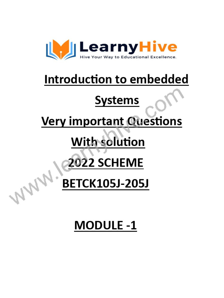 BETCK105J 205J VIQs All Modules 1 | PDF | Embedded System | Microcontroller