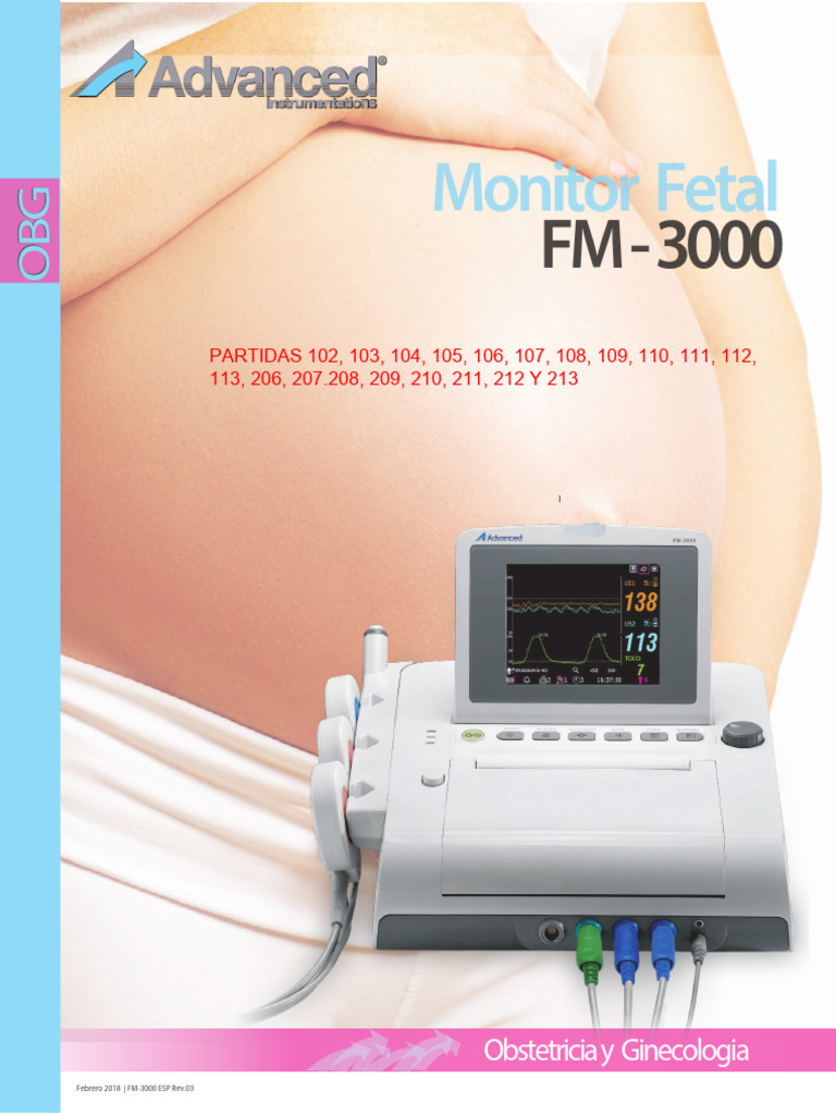 102 a 113 y 206 a 213 Monitor Fetal Advance Fm 3000 | PDF | Ultrasonido | Monitor de computadora