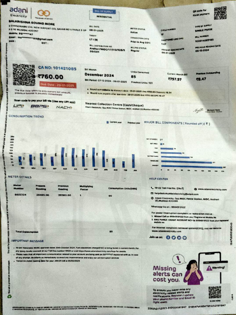 Adani Electricity Bill Payment Guide | PDF | Cheque | Payments