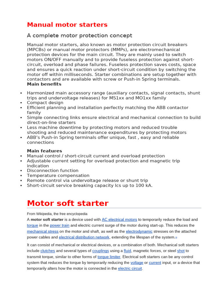 Notes on Control Panels | PDF | Electric Motor | Electricity