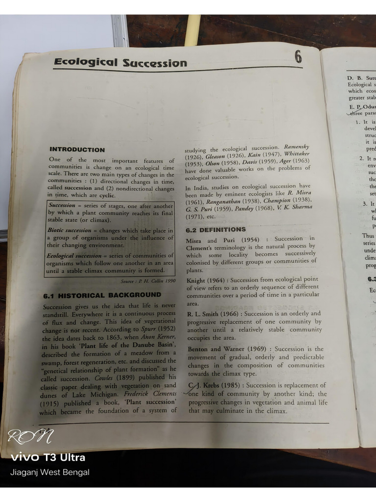 Ecological Succesion Part, 3rd Sem | PDF
