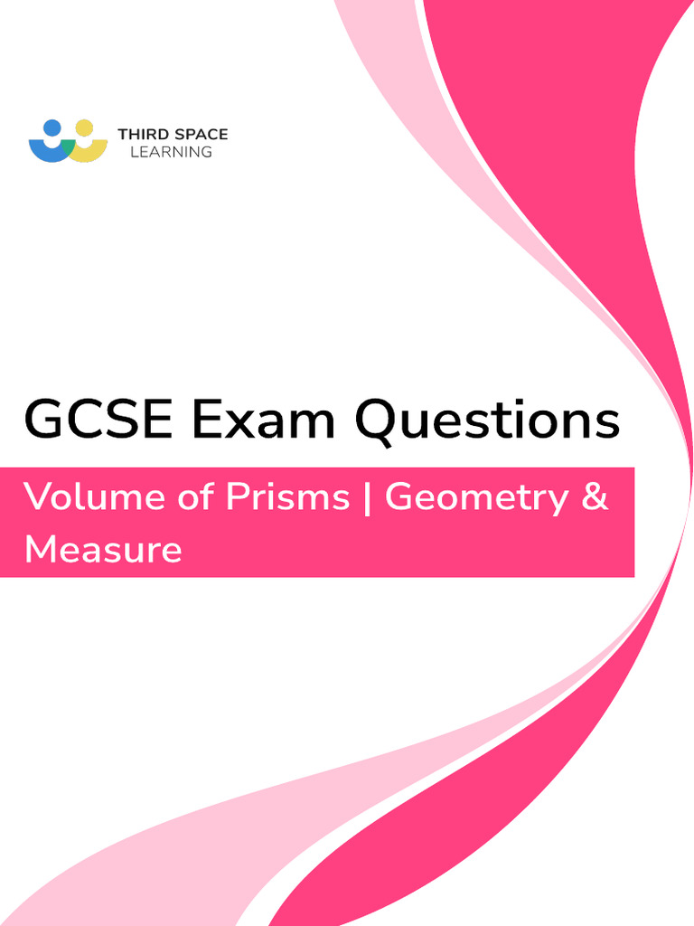 GCSE Volume of Prisms Exam Questions | PDF | Volume | Geometry