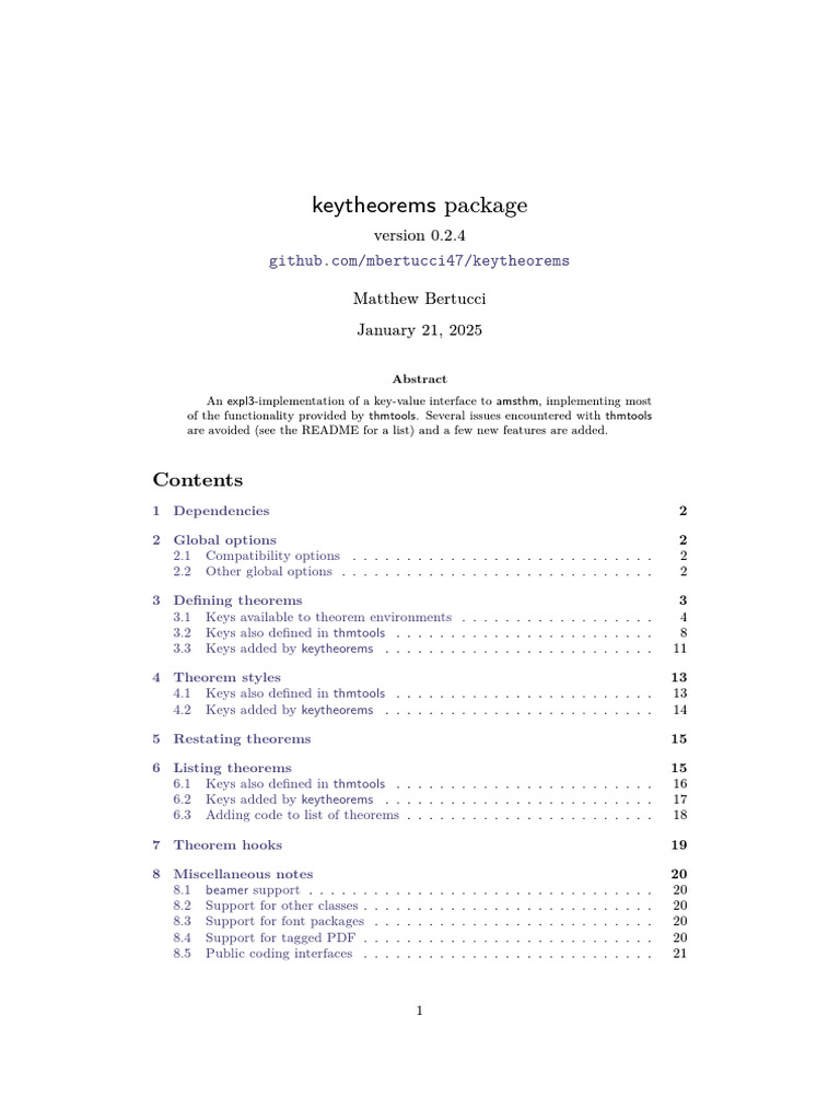 LaTeX Theorem Package Guide | PDF | Computer Science | Software Development