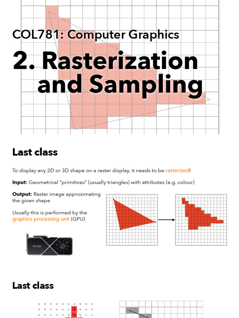 02-rasterization | PDF | 2 D Computer Graphics | Computer Graphics