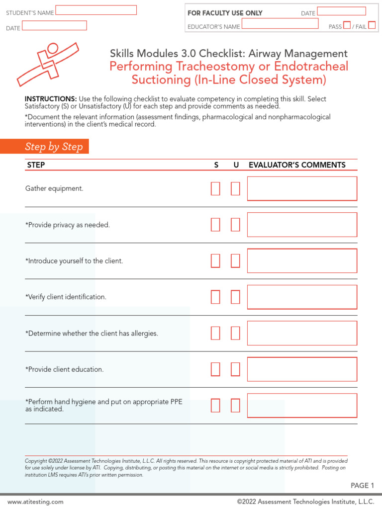 Skills_Checklist_Airway_Endotracheal | PDF | Clinical Medicine ...