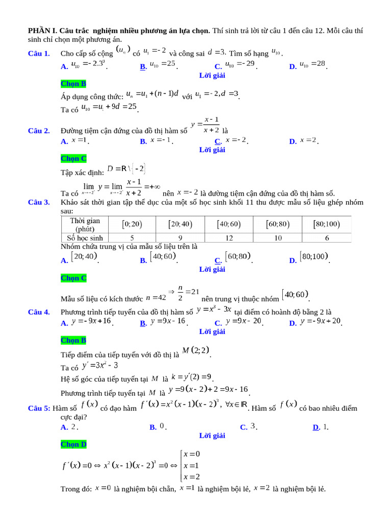 Fix DĐGVT 03 Trư NG THPT Văn Giang Hưng Yên. KSCL TN THPT 2025 | PDF