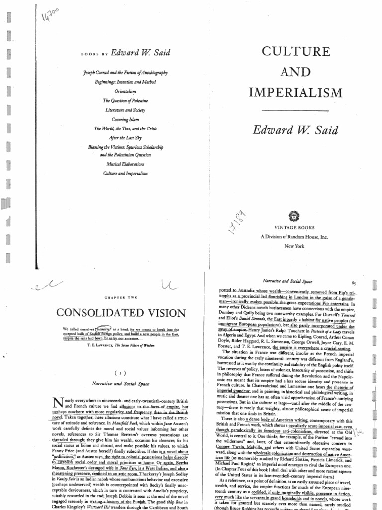 Culture and Imperialism Selections | PDF