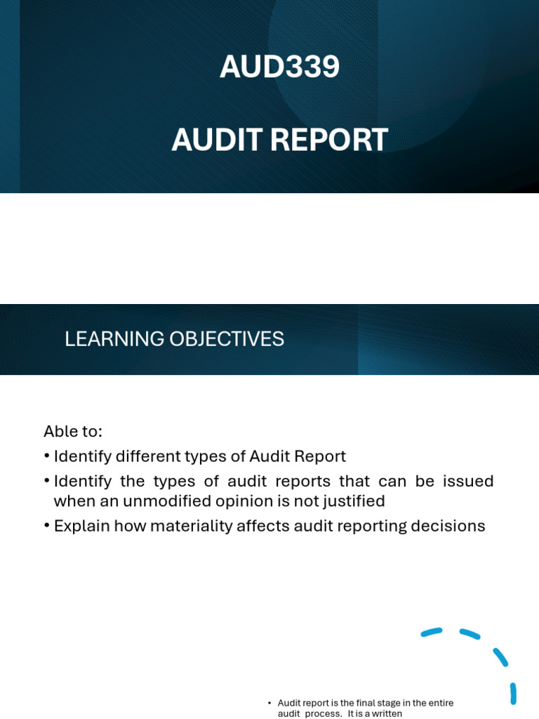 6. Audit Report | PDF | Auditor's Report | Business