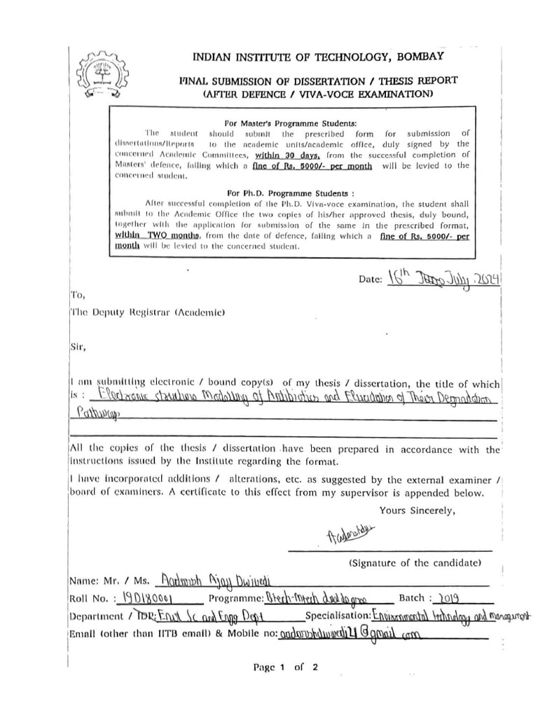 Final Submission Form | PDF