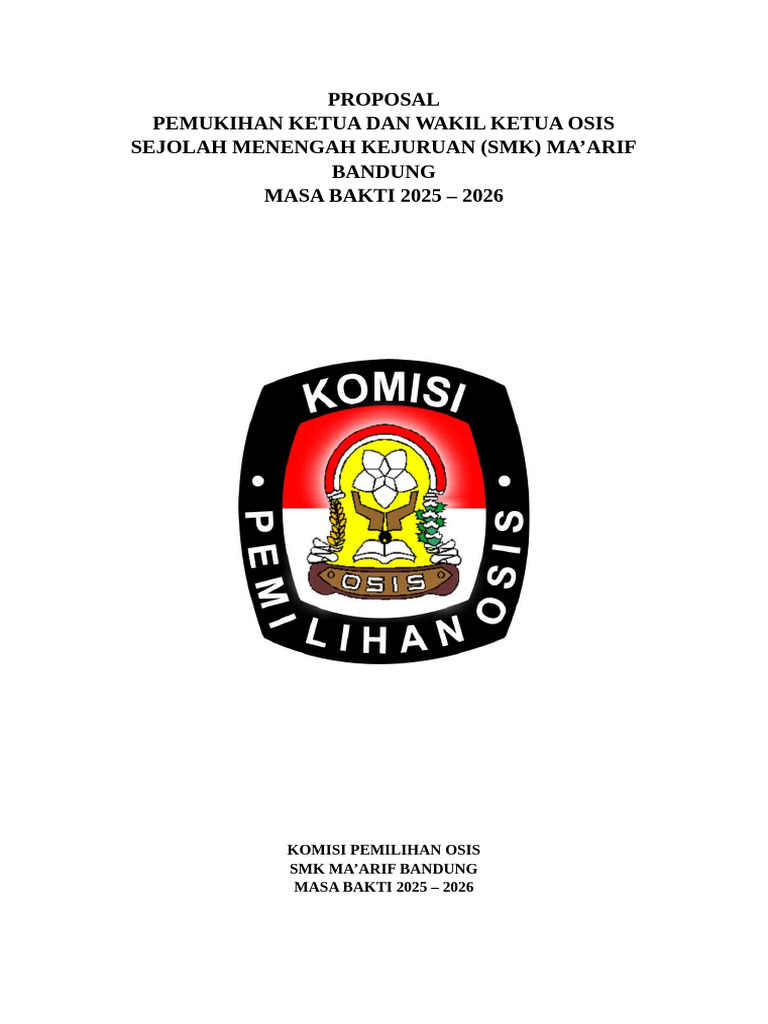 Proposal Pemilihan Ketua Osis-1 | PDF