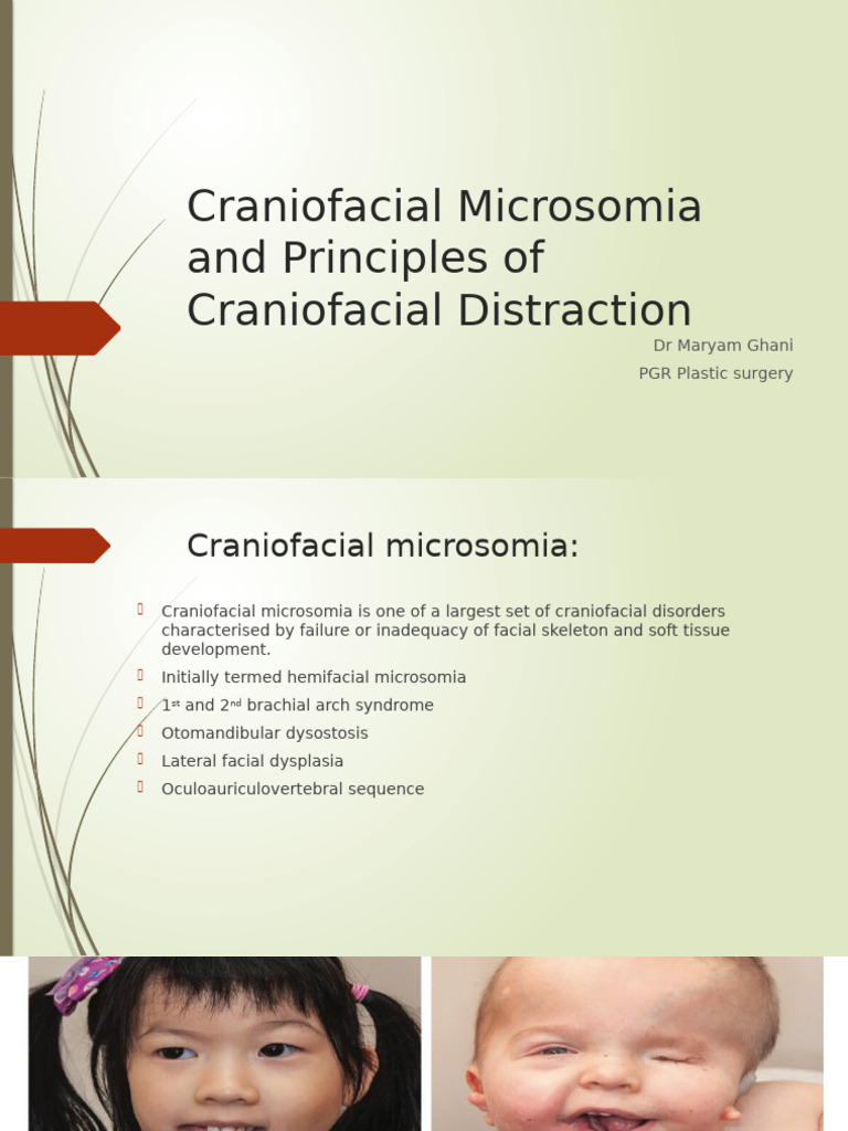 Craniofacial Microsomia Overview and Treatment | PDF | Medical ...