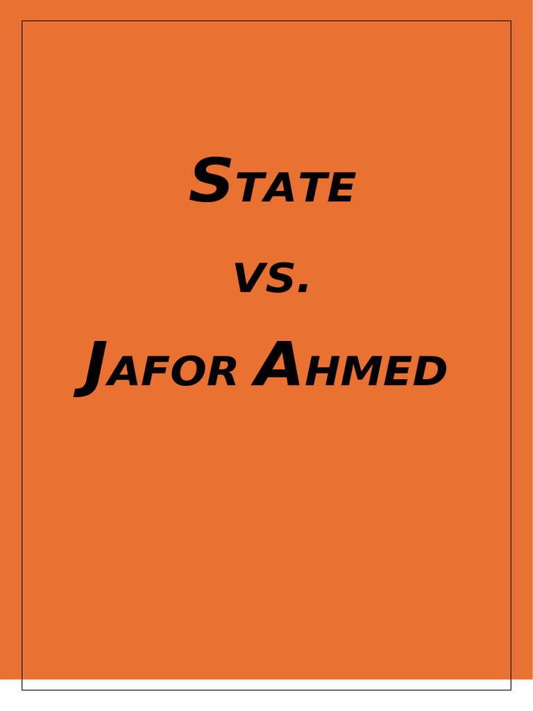 Jafor Ahmed Murder Case Overview | PDF