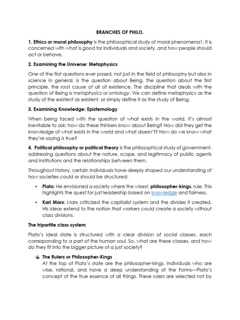 BRANCHES-OF-PHILO | PDF | Logic | Reason