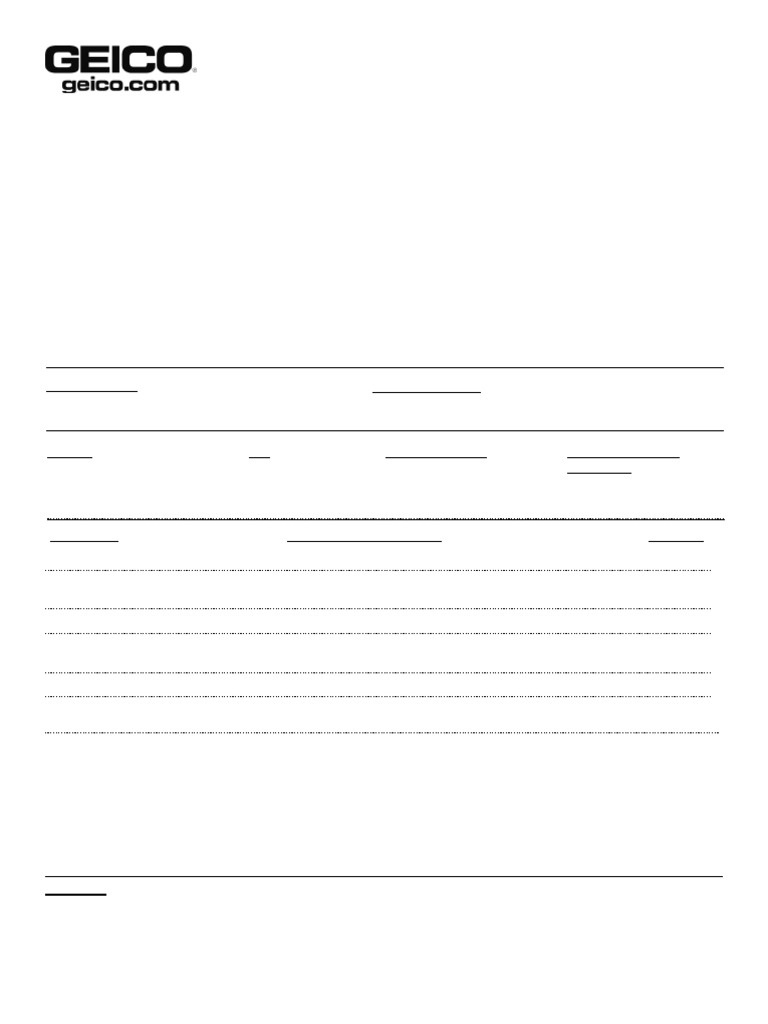GEICO Insurance Declarations Page | PDF | Insurance