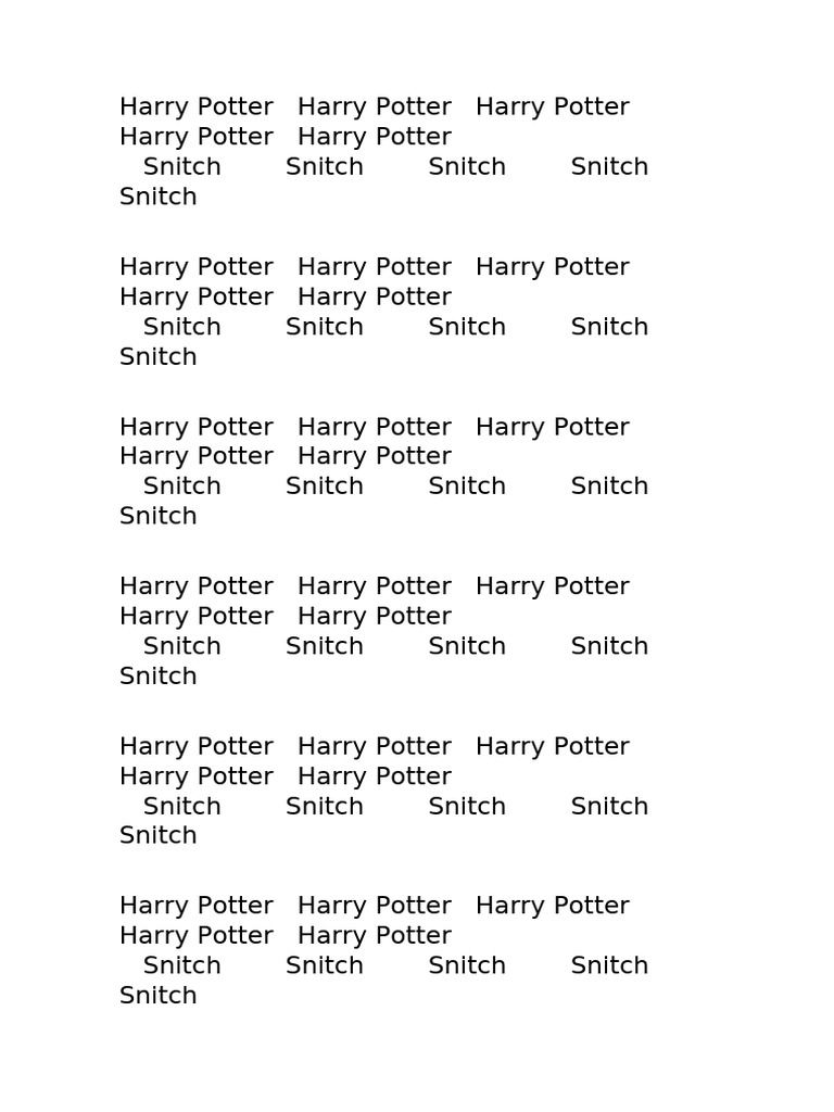 Harry Potter Snitch | PDF