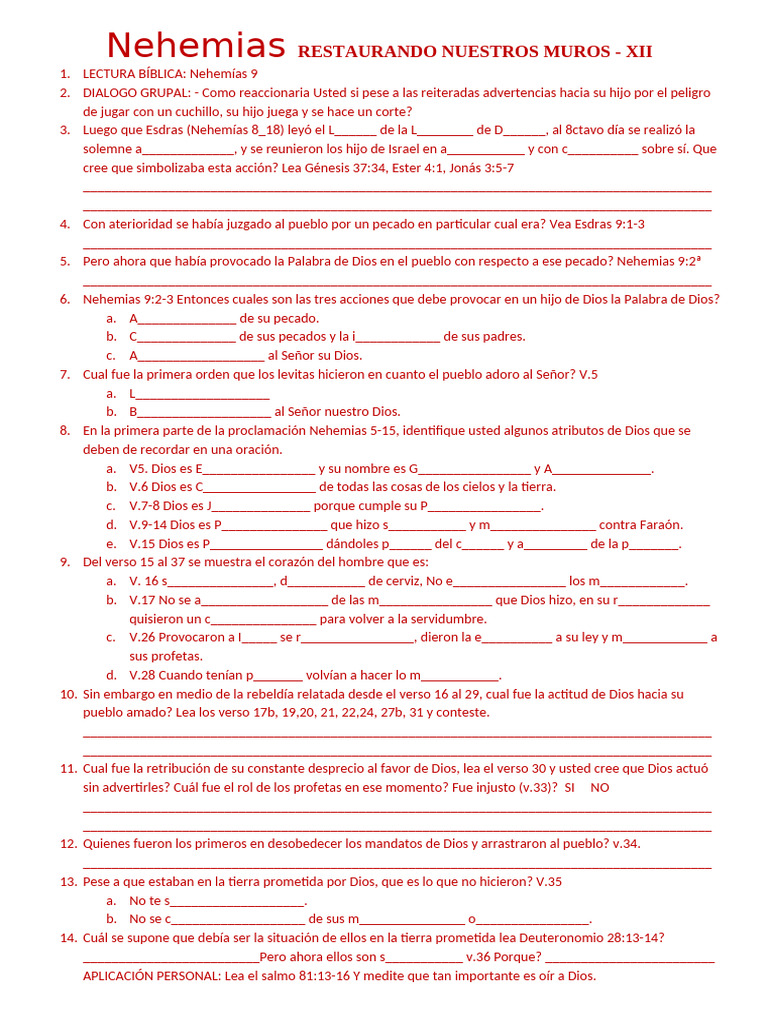 Nehemias 12 | PDF | Ezra