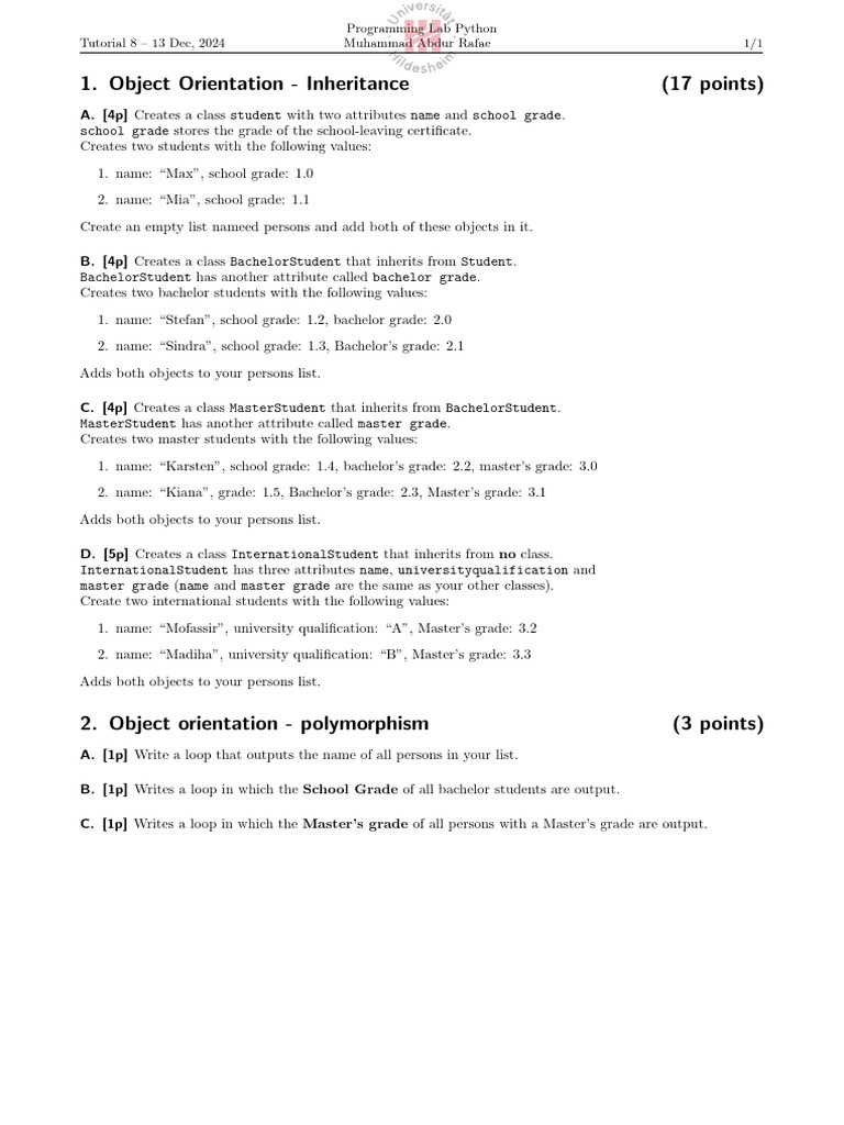 Python OOP: Inheritance & Polymorphism | PDF