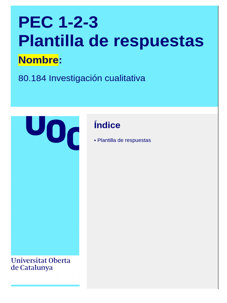 Plantilla Respuestas PEC1 ES | PDF