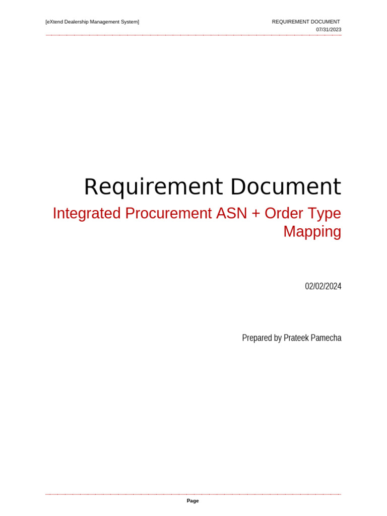 Integrated Procurement ASN - Approved | PDF | Software | Computer Science