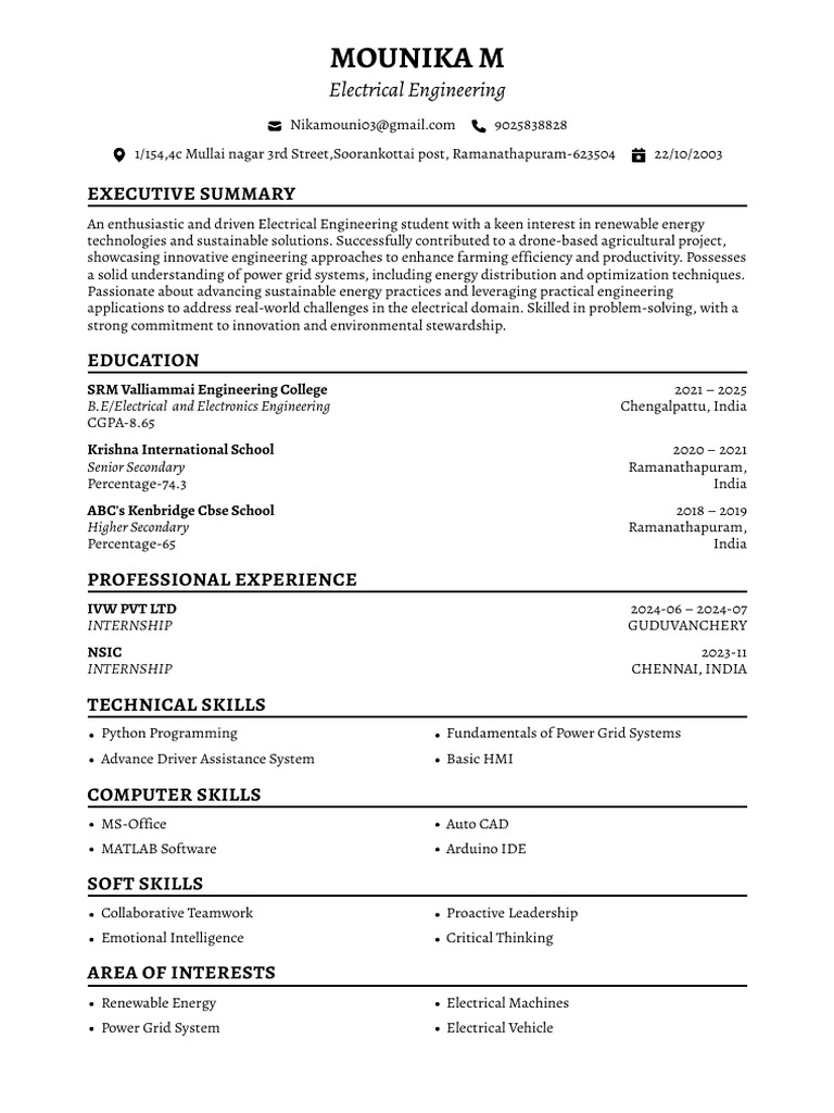 Mounika M Flowcv Resume 20250128 | PDF | Engineering | Automation