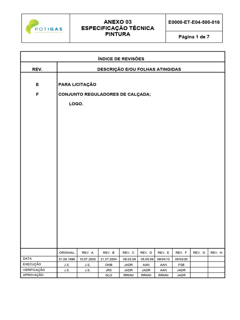 3 3 ANEXO 03 E0000 ET E04 500 016 F Pintura | PDF | Tinta | Materiais