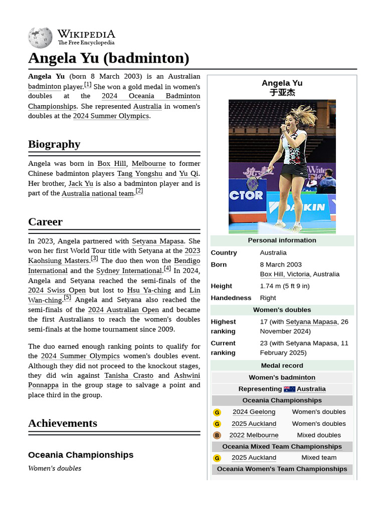 Angela_Yu_(badminton) | PDF