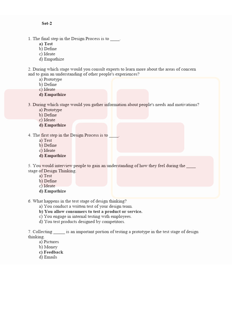 VTU Model Question Answers (1) - Pages-2 | PDF | Design Thinking ...
