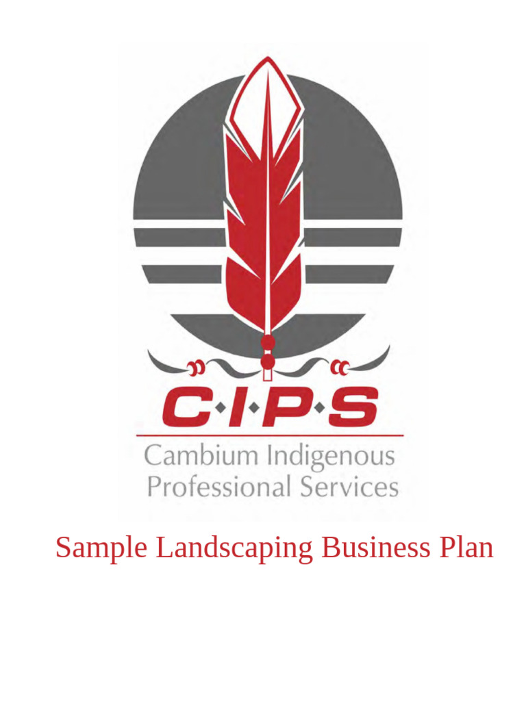 Cips Sample Landscaping Business Plan | PDF | Taxes | Employment