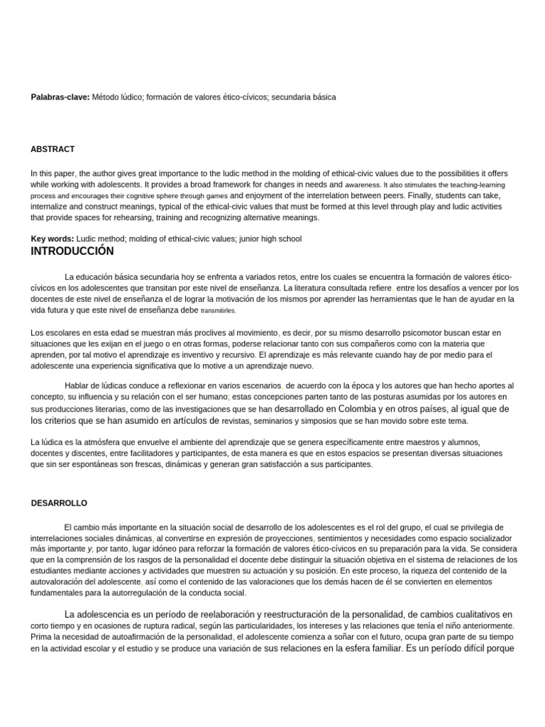 Metodo Ludico | PDF | Aprendizaje | Cognición