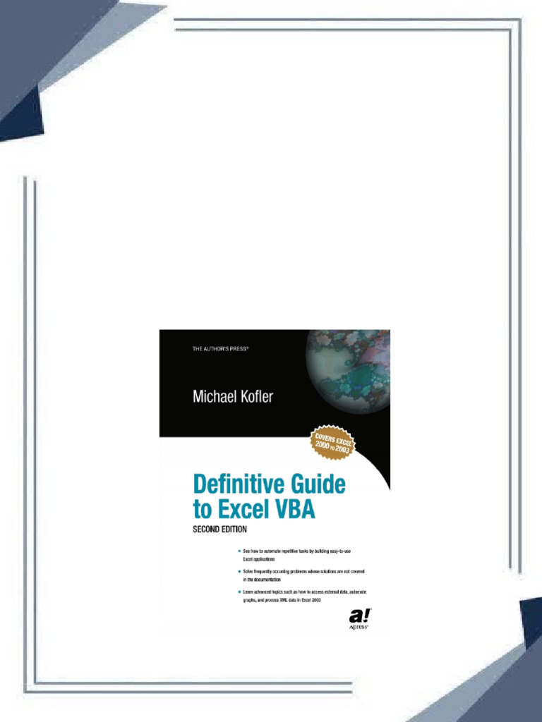 Instant Download Definitive Guide To Excel VBA 2nd Edition Michael Kofler PDF All Chapter | PDF ...