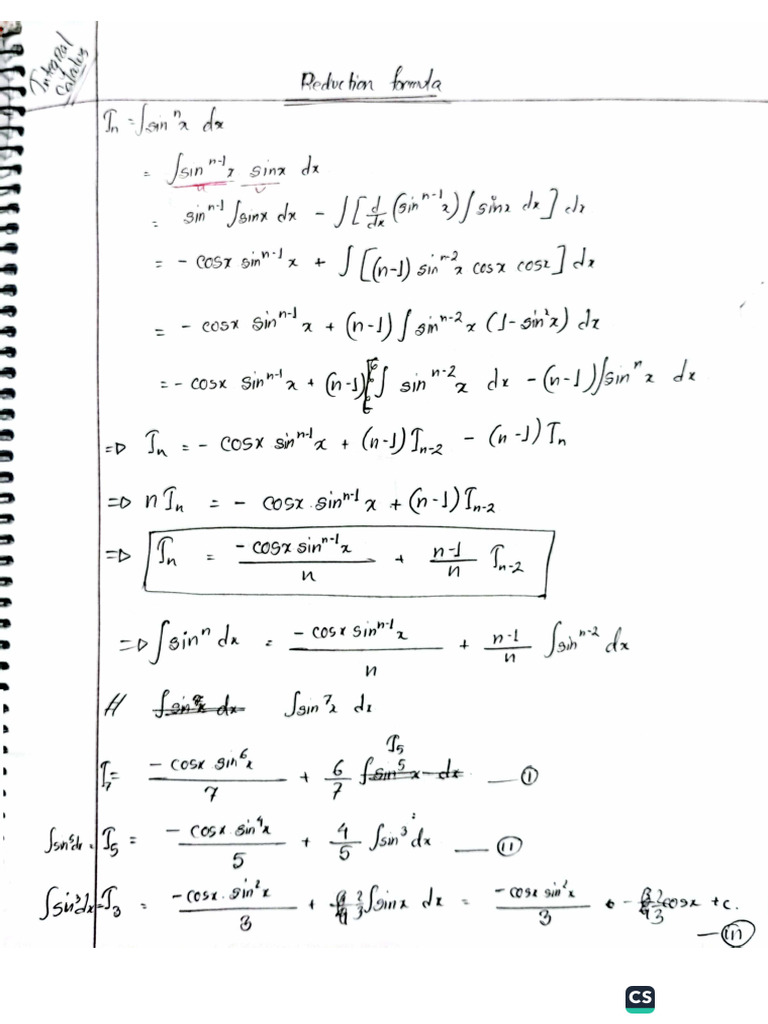 Reduction Formula | PDF