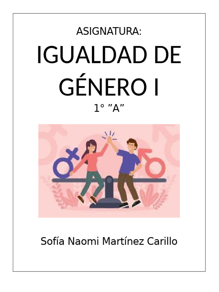 Portada Igualdad de Genero | PDF